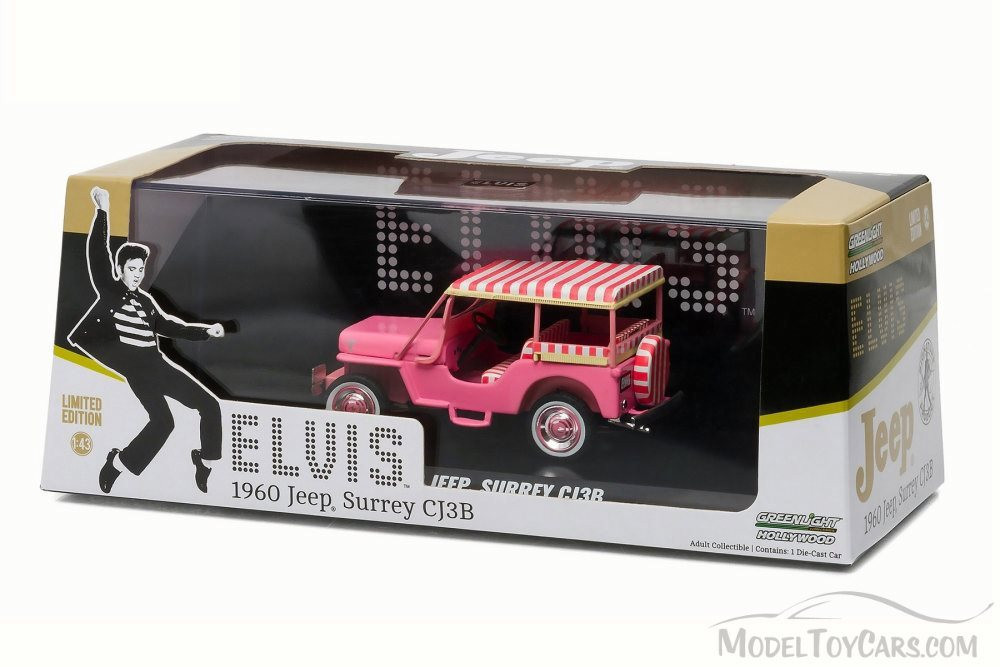 Elvis Presley 1960 Jeep Surrey CJ3B 'Pink Jeep' - Greenlight 86472 - 1/ ...
