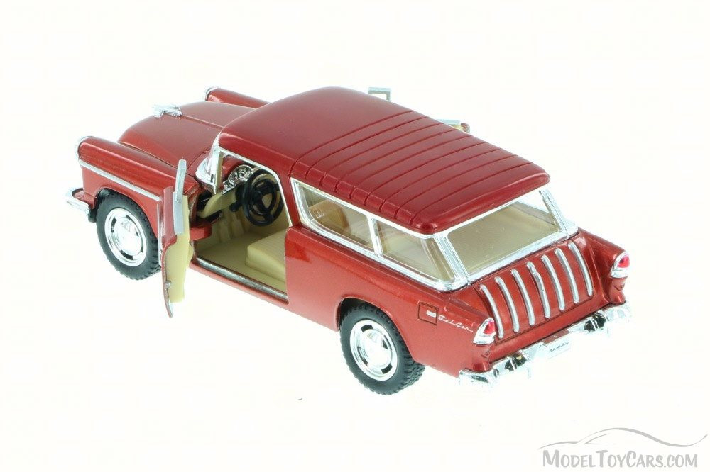 1955 Chevy Nomad Hard Top, Metallic Red - Kinsmart 5331 - 1/40 Scale ...