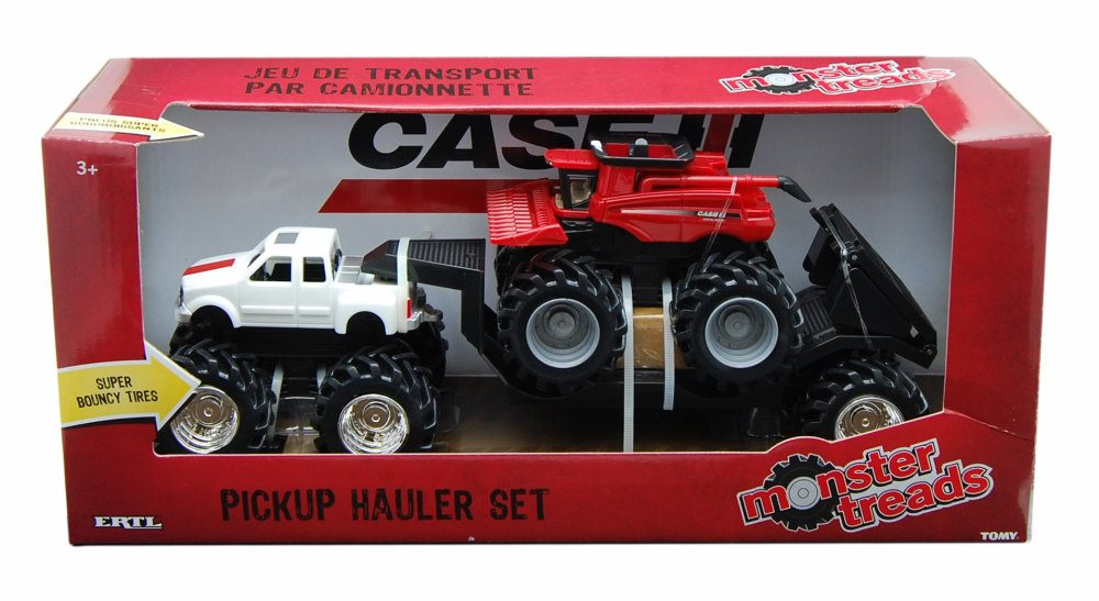 Semi Hauler Set, Red Semi & Red Tractor - Tomy ERTL Monster Treads ...