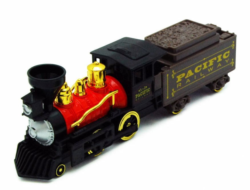 Classic Steam Engine Train, Black & Red - Showcasts 9932A - 9.75 Inch ...