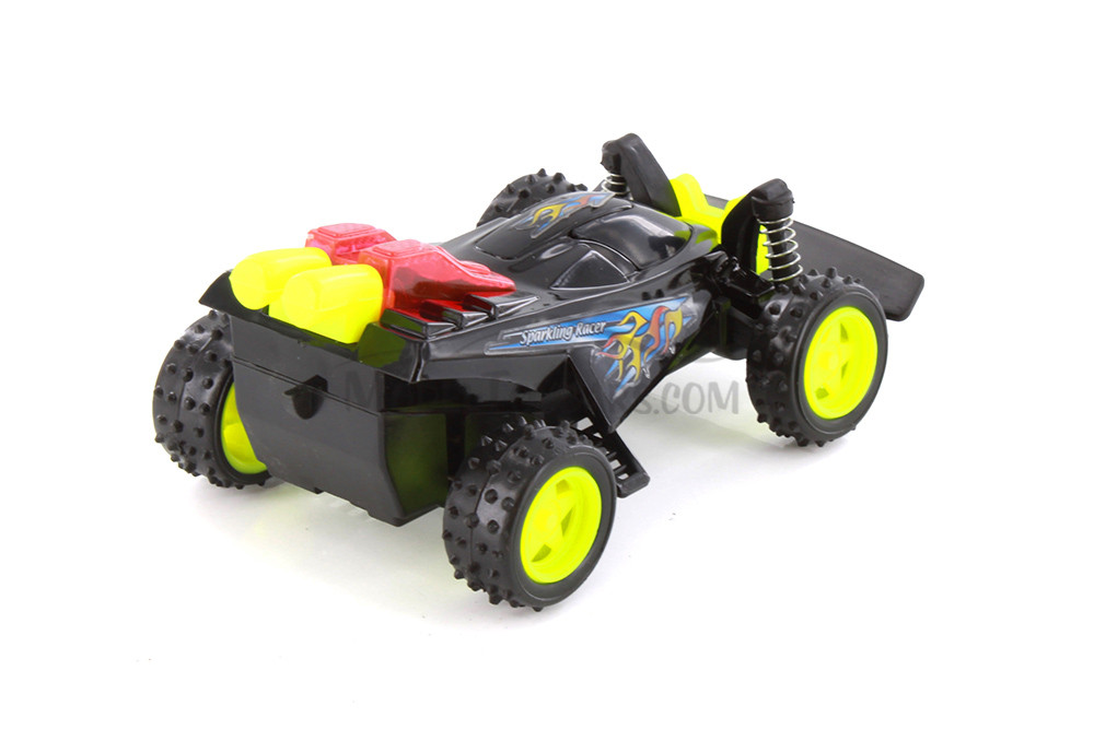 Friction Powered Spark Fighter w/ Light, Black - 8902D - Model Toy Car ...
