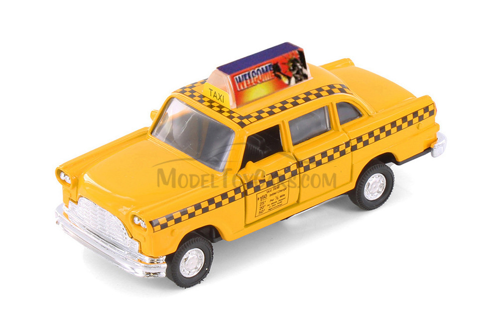 Box of 12 Diecast Model Cars - Yellow City Taxi Cab, Yellow, 4.5 Inch ...