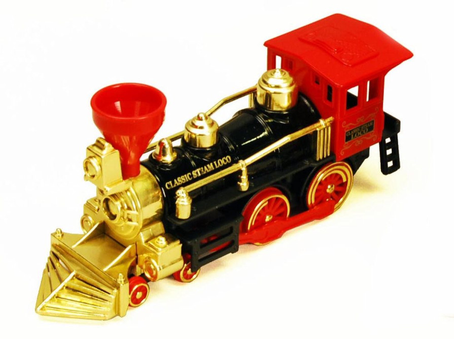 Classic Steam Locomotive Toy Train Package - Box of 12 7-in Diecast ...