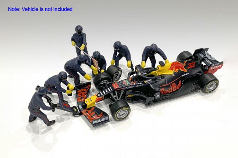 Formula One F1 Pit Crew, Blue - American Diorama 76552 - 1/18 scale ...