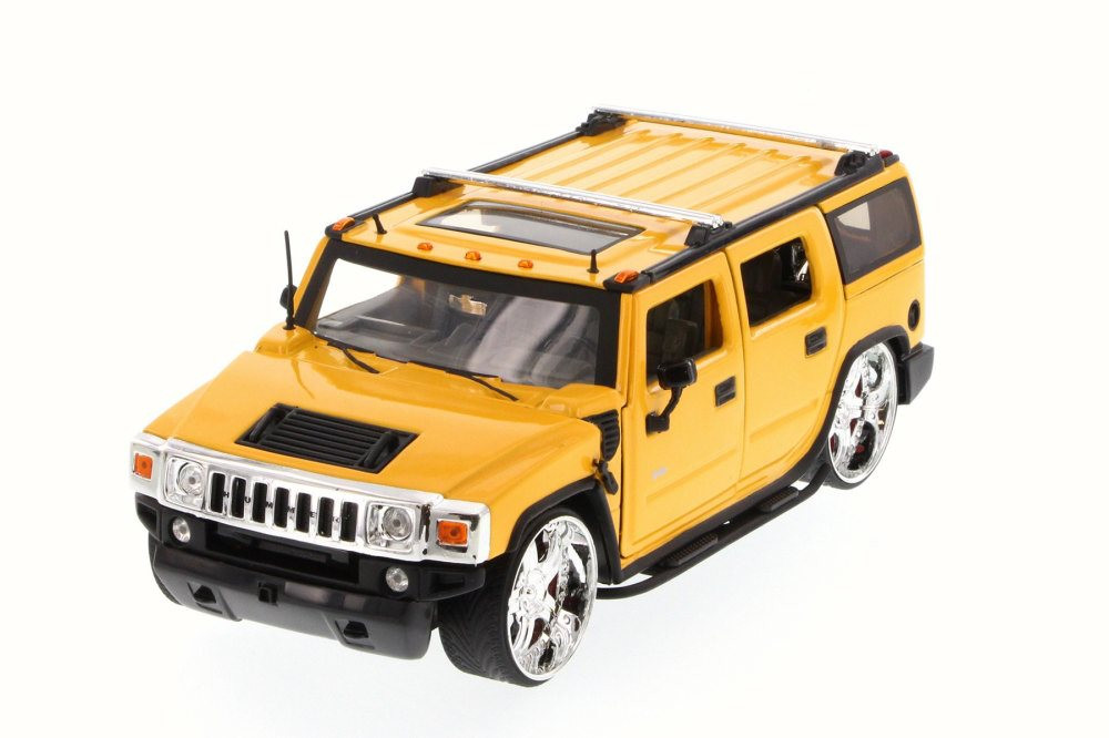 Hummer H2 SUV, Yellow - Jada 90403 - 1/24 Scale Diecast Model Toy Car ...