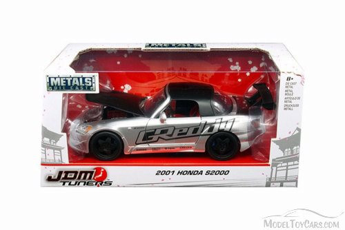 2001 Honda S2000 Hard Top, Silver - Jada 98570WA1 - 1/24 Scale Diecast ...