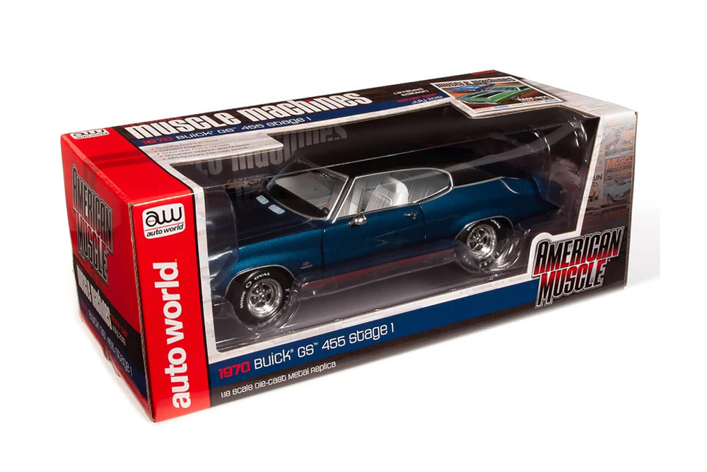 1970 Buick GS 455 Stage 1, Diplomat Blue and Black - Auto World AMM1242 ...