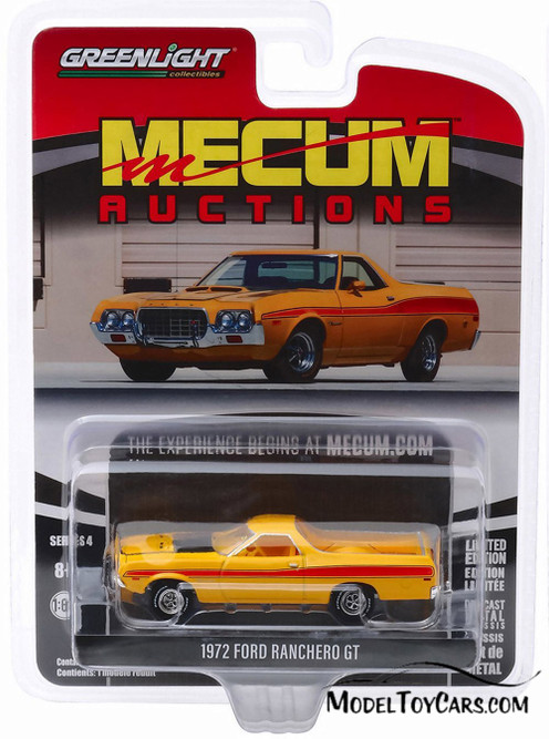 1972 Ford Ranchero GT, Yellow and Red - Greenlight 37190D/48 - 1/64 ...