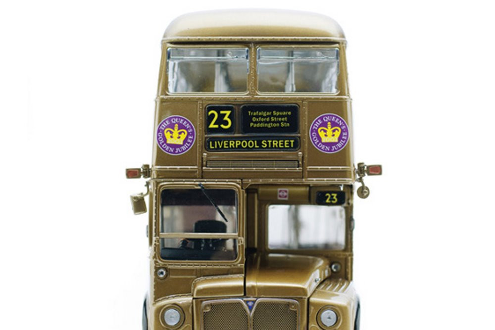Routemaster RM London Double Decker Bus, Gold - Sun Star 2942 - 1/24 ...
