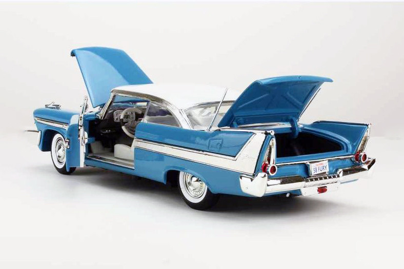 1958 Plymouth Fury, Light Blue - Motor Max 73115AC/BU - 1/18 scale ...