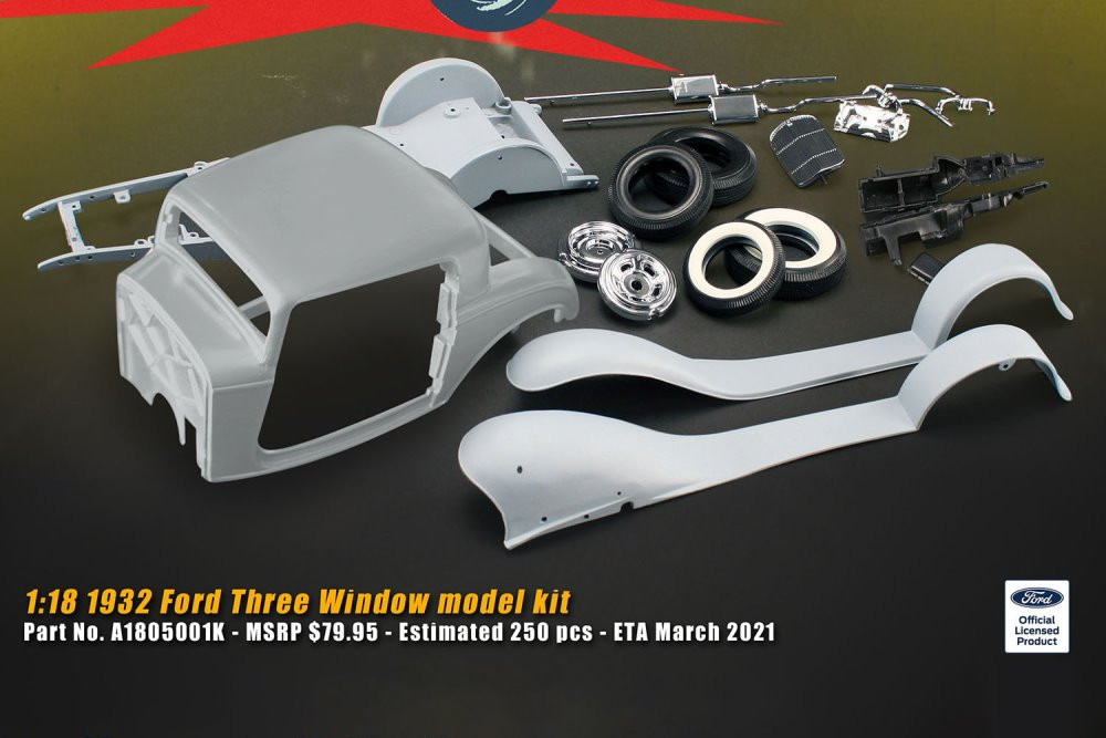 1932 Ford 3-Window Build Your Own Model Kit, Light Gray - Acme ...