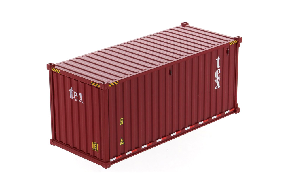 20' Dry Goods Sea Shipping Container 'TEX', Burgundy - Diecast Masters ...