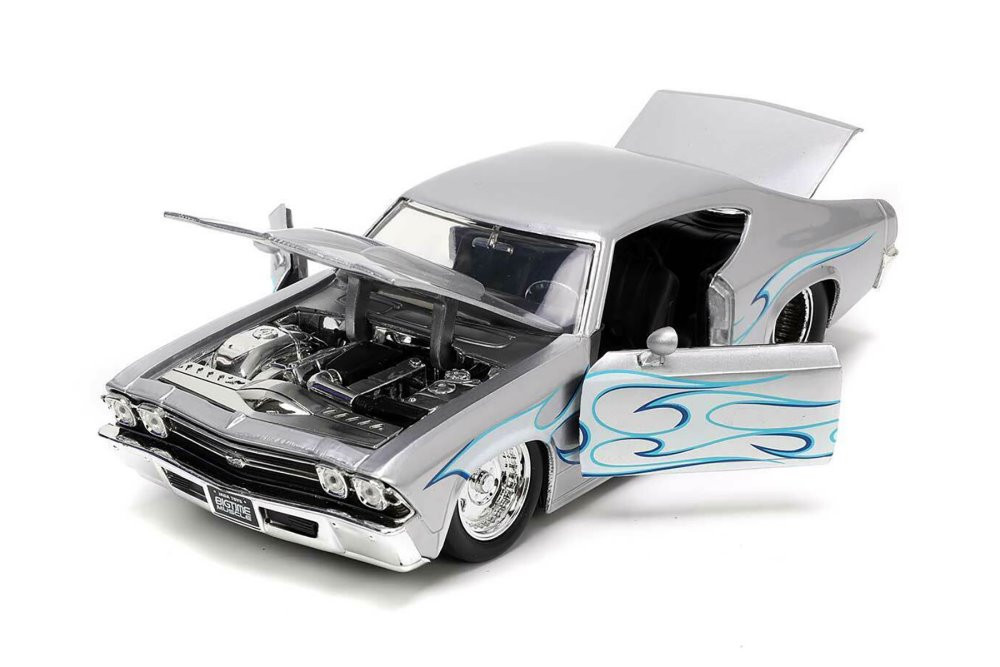 1969 Chevy Chevelle SS, Silver - Jada Toys 32702 - 1/24 scale Diecast ...