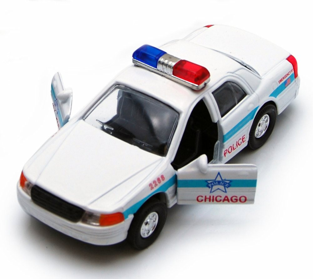 Chicago Police Car, White - Showcasts 9985CG - 5 Inch Scale Diecast ...
