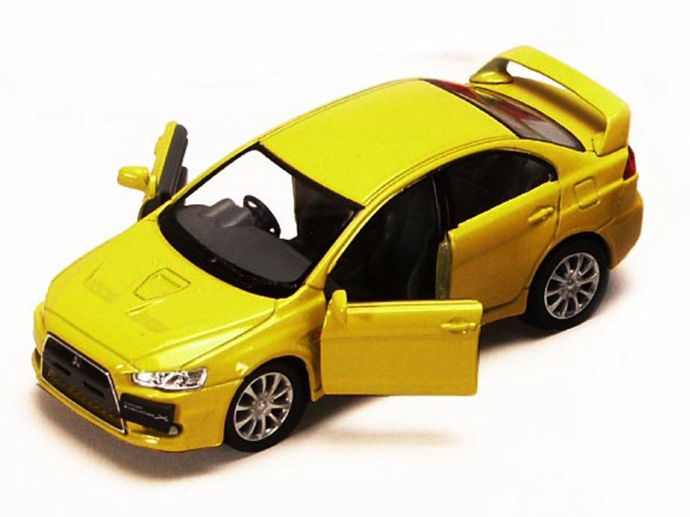 2008 Mitsubishi Lancer Evolution X, Yellow - Kinsmart 5329D - 1/36 ...