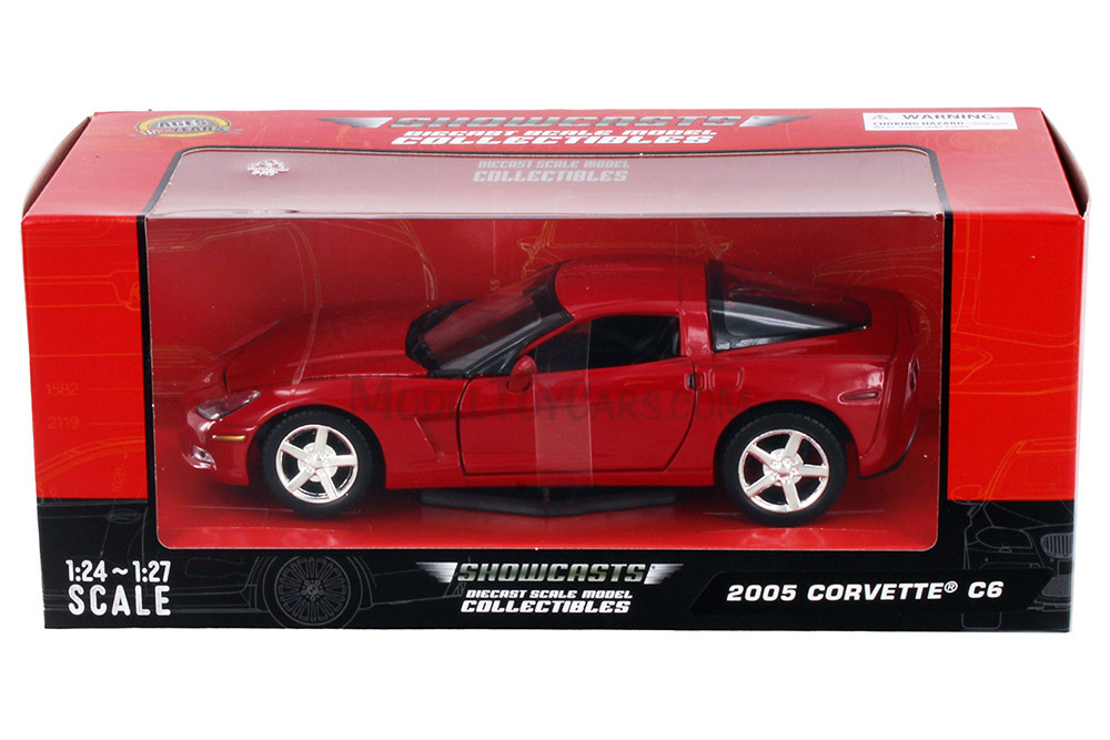 2005 Chevy Corvette C6 Hardtop, Red - Showcasts 77270R - 1/24 Scale ...