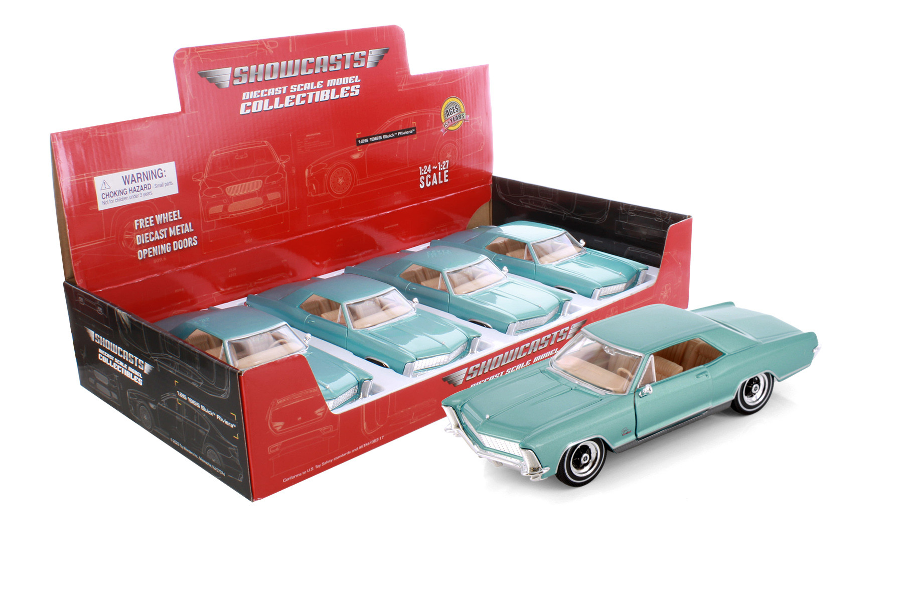 1965 Buick Riviera Hardtop, Blue - Showcasts 37214 - 1/26 Scale Diecast ...