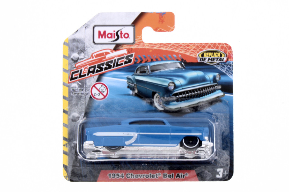 Classics 1954 Chevy Bel Air, Blue - Maisto 15079 - 1/64 Scale Diecast ...