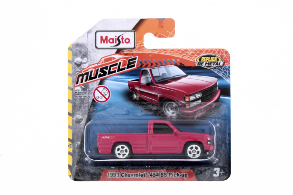 Muscle 1993 Chevy 454 SS Pick-Up Truck, Red - Maisto 15079 - 1/64 Scale ...