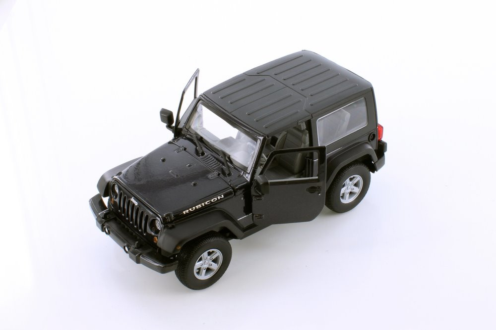 2007 Jeep Wrangler Rubicon Hardtop, Black - Welly 22489HWS - 1/24 scale ...