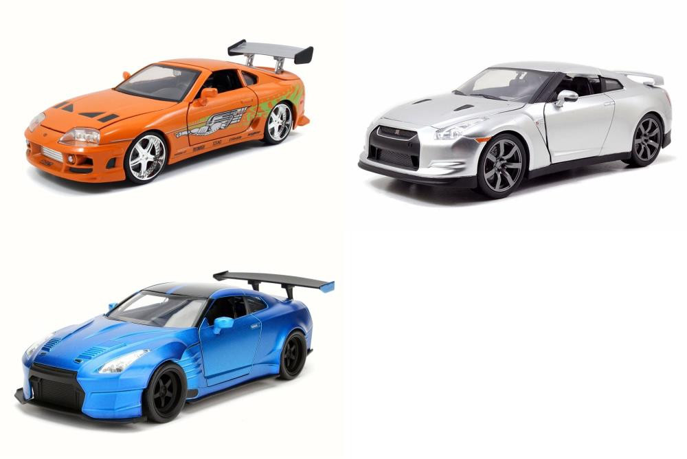 Fast & Furious Brian's Cars (pack 1) Diecast Car Package - Three 1/24 ...
