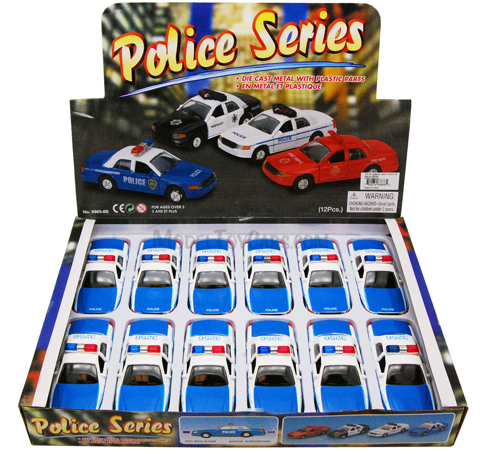 Box of 12 Boston Police Car, White w/ Blue - Showcasts 9985BS - 5 ...