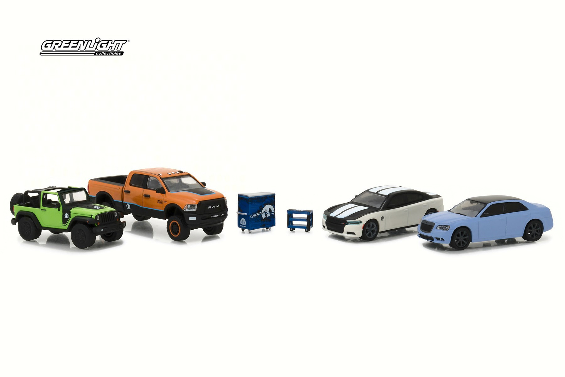 MOPAR Garage 6 pcs Set, Asstd. - Greenlight 58041 - 1/64 Scale Diecast ...