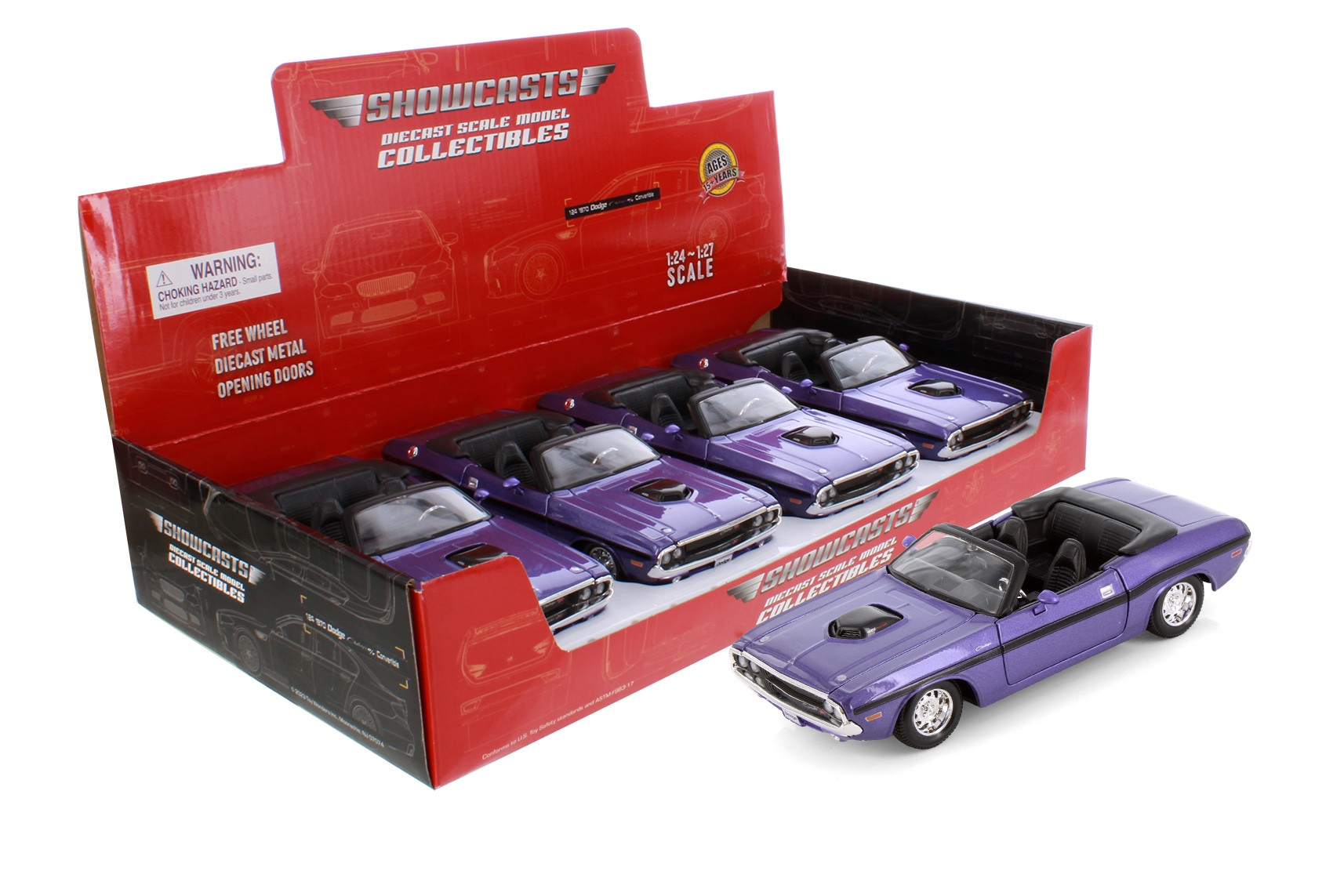 1970 Dodge Challenger R/T Convertible, Purple - Showcasts 37264 - 1/24 ...