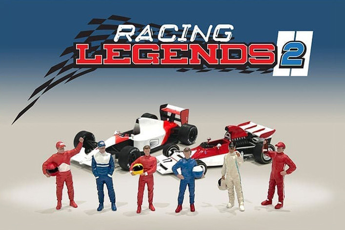 Racing Legends 2 Figure 6 pc. Set, Asstd - American Diorama AD-76511MJ ...