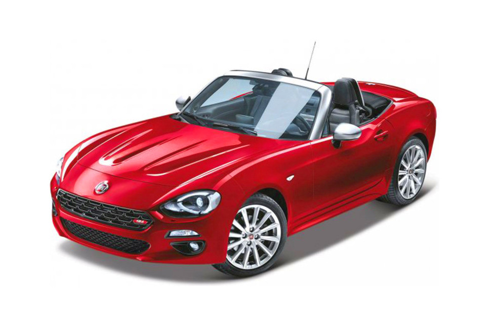 Fiat 124 Spider, Red - Bburago 18-21083R - 1/24 Scale Diecast Model Toy ...