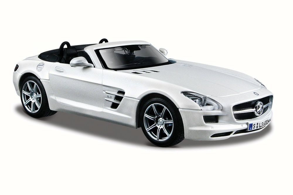 Mercedes-Benz SLS AMG Roadster Convertible, White - Maisto 31272W - 1/ ...