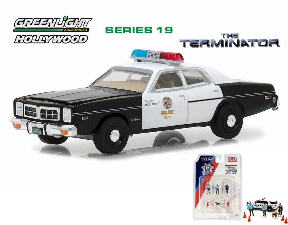 Diecast Police Car w/Police Figurines - 1977 Dodge Monaco Metropolitan ...