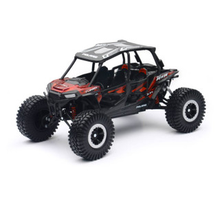 Polaris RZR XP 4 Turbo EPS, Titanium Metallic Red - New Ray 57976B - 1/18 scale Diecast Car ...