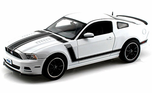 2013 Ford Mustang Boss 302, Blue w/ Black Stripes - Shelby SC450 - 1/18 Scale Diecast Model Toy ...