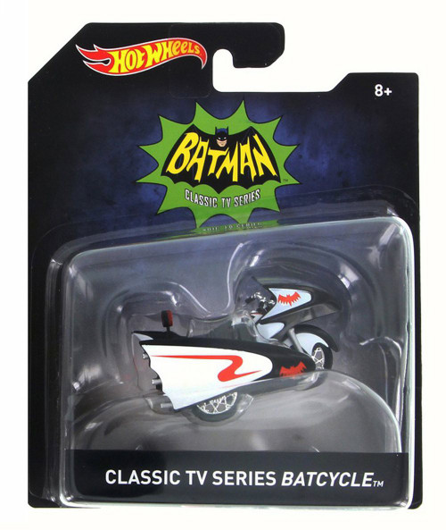 Classic Batman Batcycle, Black & White - Mattel DKL20A - 1/50 Scale ...