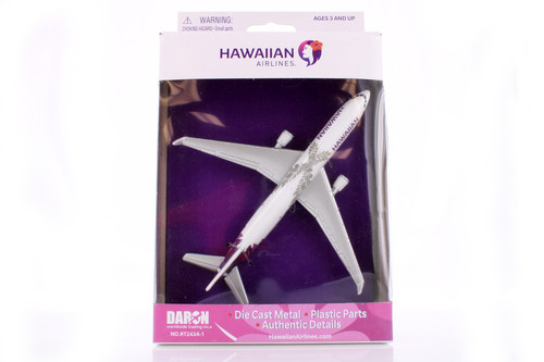 Hawaiian Airlines Single Plane, White - Daron R-23416 - Diecast Model ...