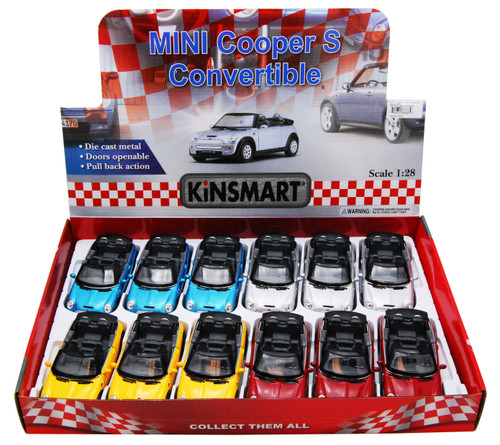 Mini Cooper S Convertible Car Package - Box of 12 1/28 scale Diecast ...