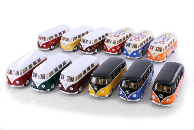 Volkswagen Classic Bus Asst Diecast Car Set Box of 12 1/32 scale ...