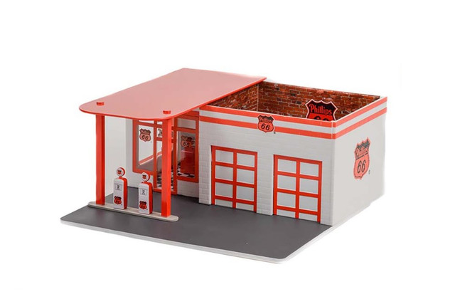 Vintage Gas Station - Phillips 66, Red - Greenlight 57092 - 1/64 Scale ...