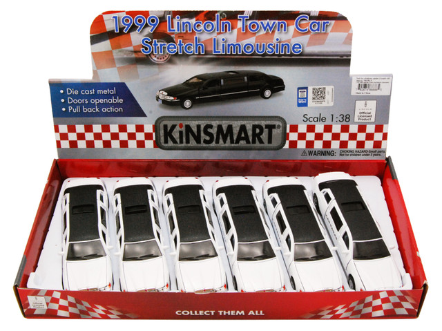 Box of 6 Las Vegas 1999 Lincoln Stretch Limousine, White - 7001WLV - 1/ ...