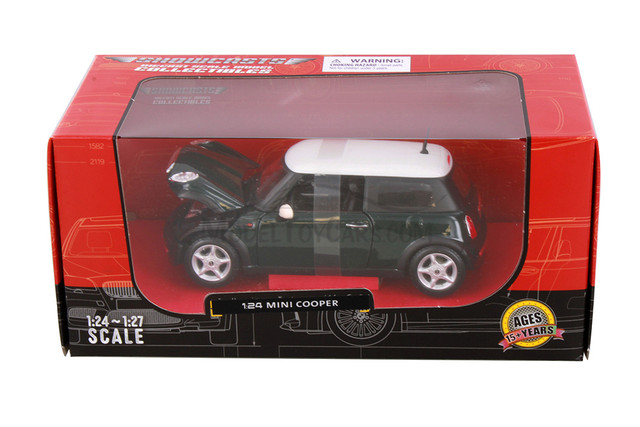 Mini Cooper, Dark Green - Showcasts 38219GN - 1/24 Scale Diecast Model ...