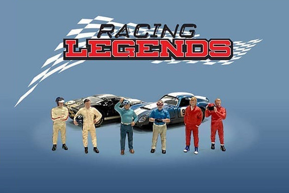 Racing Legends 6 pc. Figurine Set, Asstd - American Diorama AD-76503MJ ...