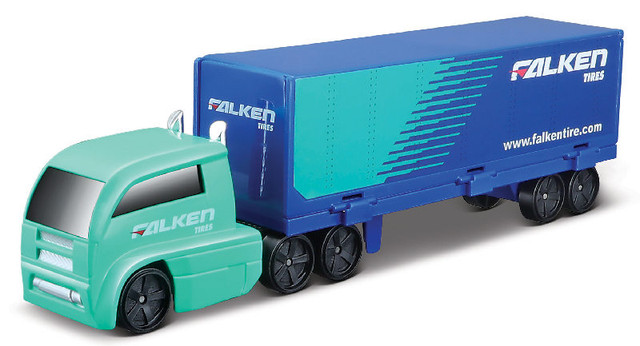 Highway Haulers Falken Transporter Container Truck, Green w/Blue ...