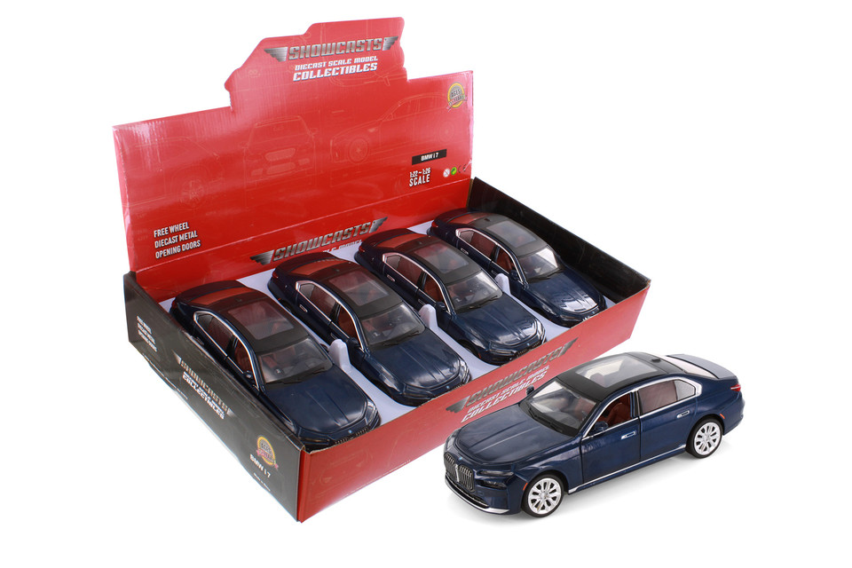 BMW i7 (G70) Limousine, Blue - Showcasts 68288D - 1/24 Scale Diecast ...