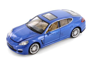 Porsche Panamera S, Blue - Showcasts 68245D - 1/24 scale Diecast Model ...