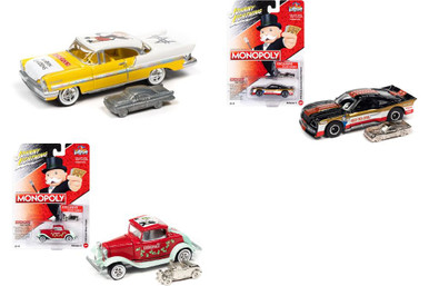 Monopoly Diecast Car Package - Three 1/64 Scale Diecast Model Cars ...
