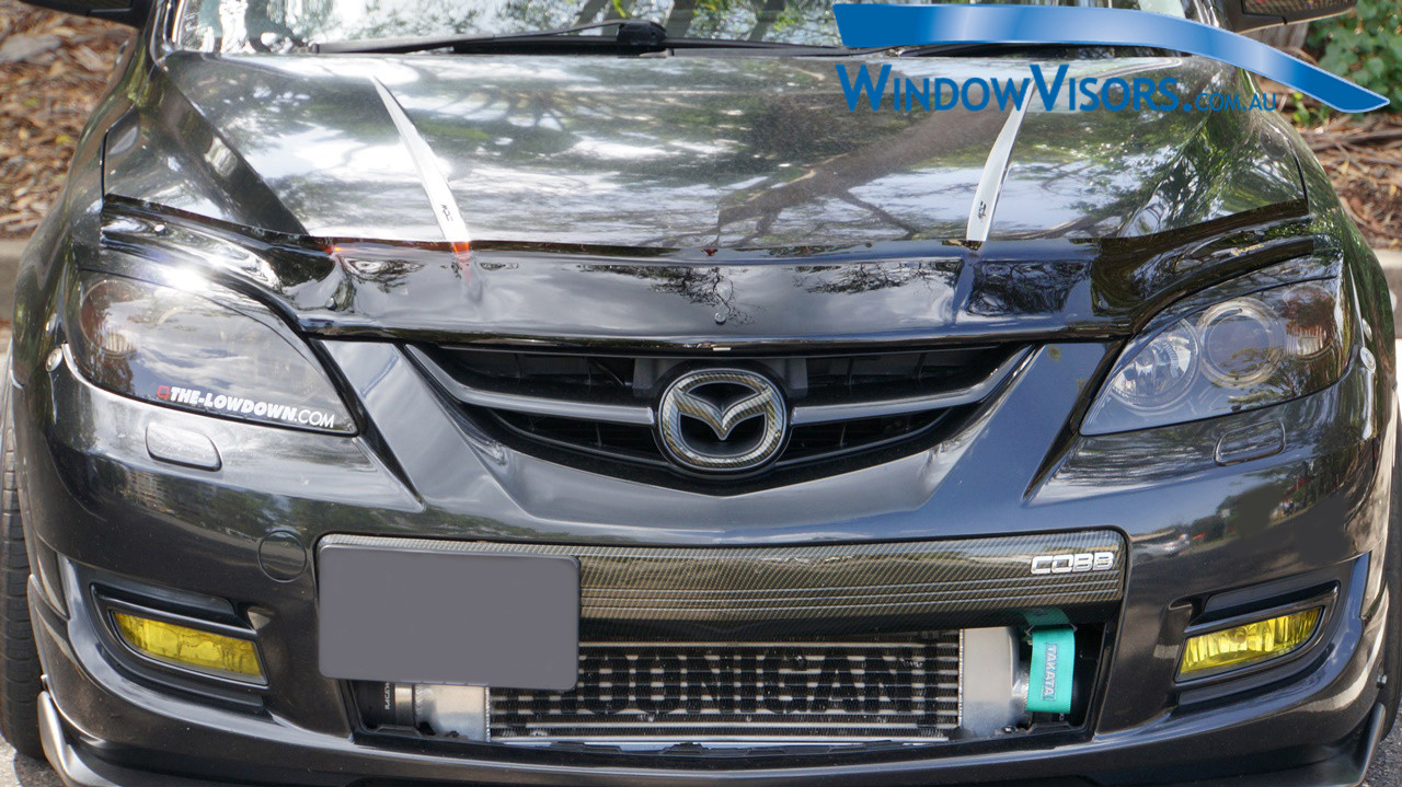 #1 UNIVERSAL MOUNT BONNET PROTECTOR -TINTED GLASS -WindowVisors