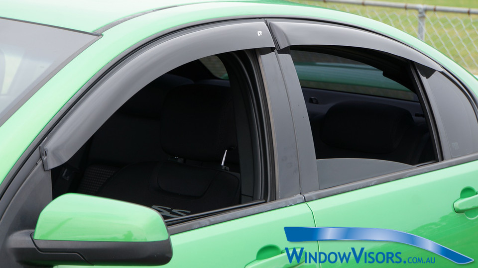 Slim Line Weathershields - Tinted Glass - Plus Series - WindowVisors.com.au