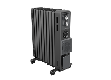 2.4kW Oil Free Column Heater with Thermostat, Turbo Fan & Timer - Glen ...