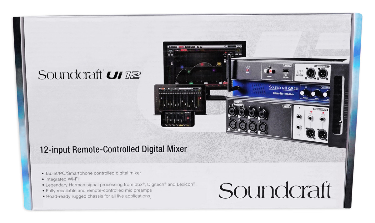 Soundcraft Ui12 12 Input Digital Mixer w/Wifi+App Control+Recording+4 ...